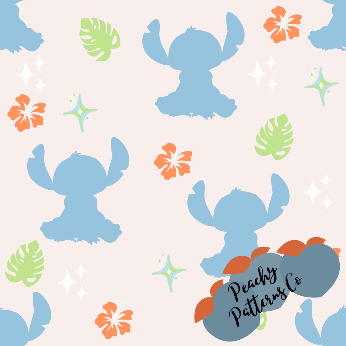 Lilo and Stitch Seamless Design Fabric Seamless Design - Etsy