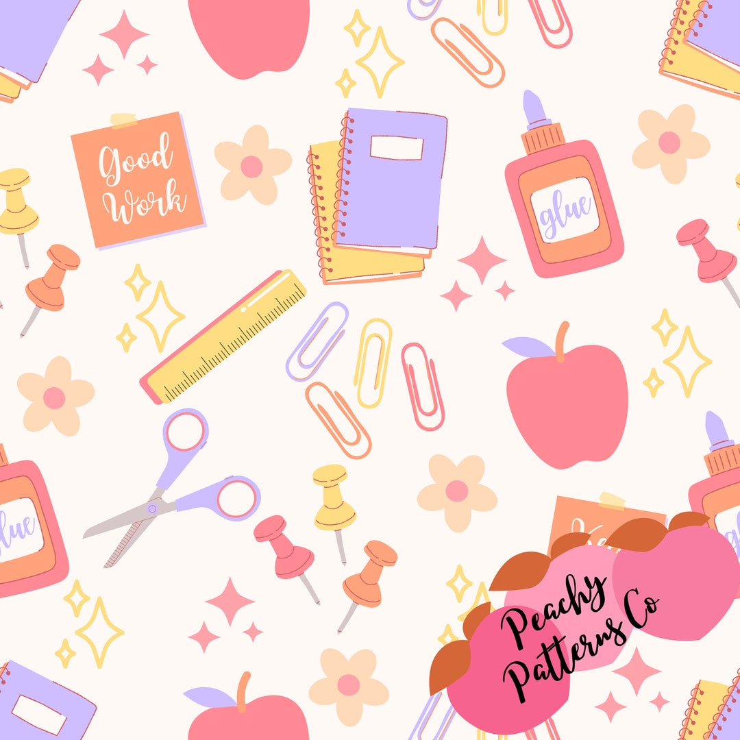 Back to School Fabric Summer Seamless Design, Fabric Seamless Design ...