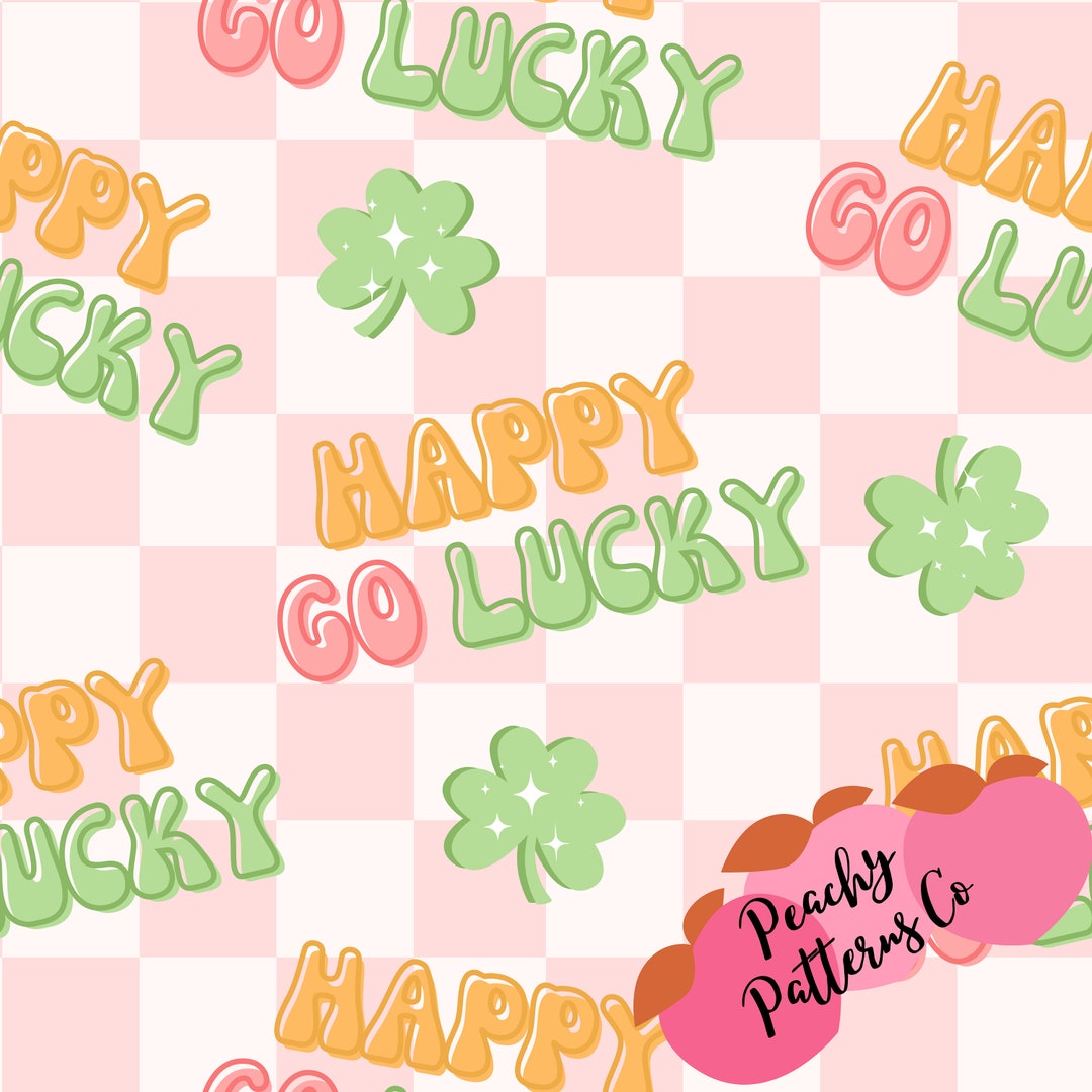 St Patricks Day Fabric, Happy Go Lucky Seamless Design, Fabric Seamless ...