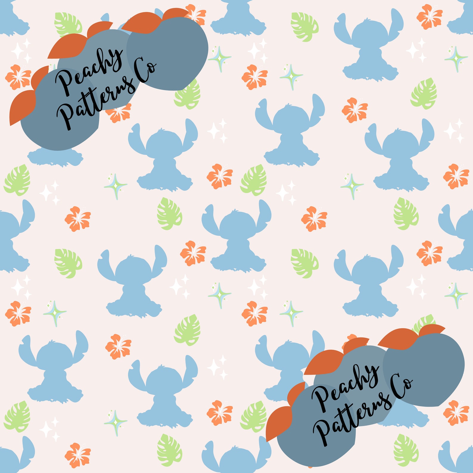 Lilo and Stitch Seamless Design Fabric Seamless Design - Etsy