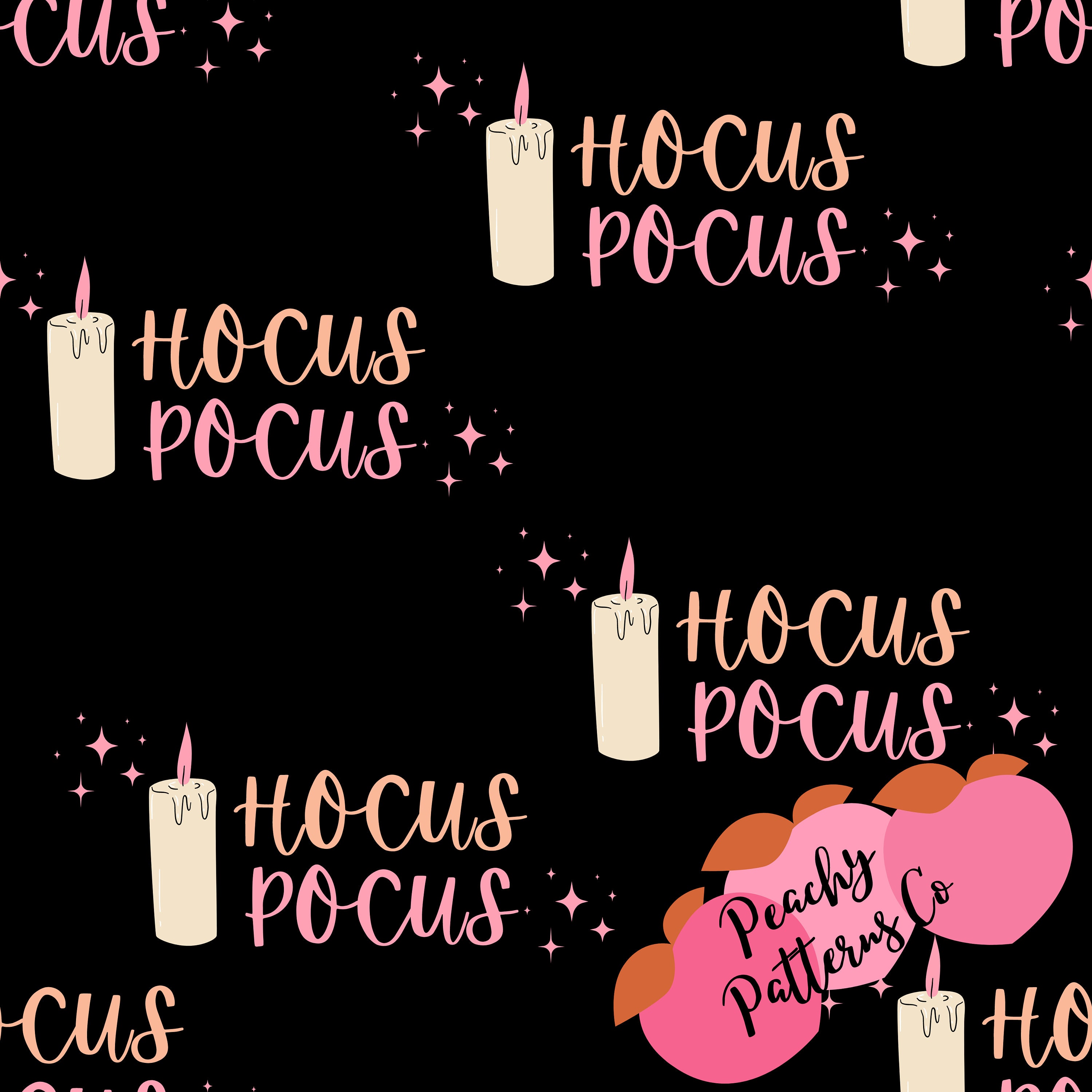 Hocus Pocus Seamless Design, Fabric Seamless Design, Witch Fabric ...