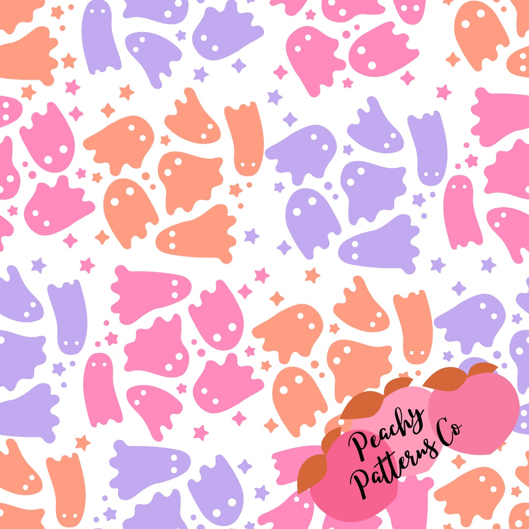 Ghost Party Seamless Design, Fabric Seamless Design, Witch Fabric ...