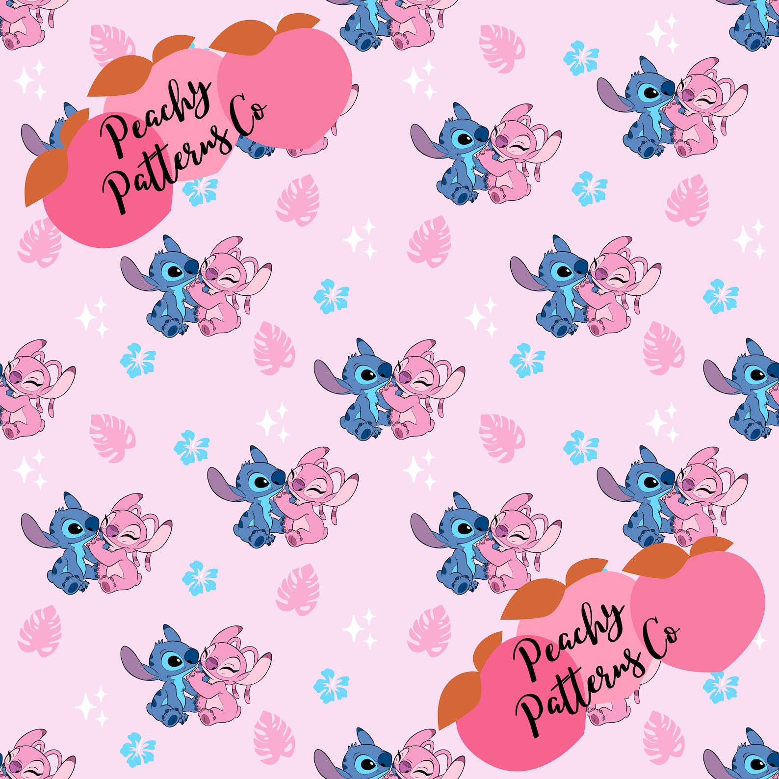 Lilo and Stitch Seamless Design, Fabric Seamless Design, Stitch ...