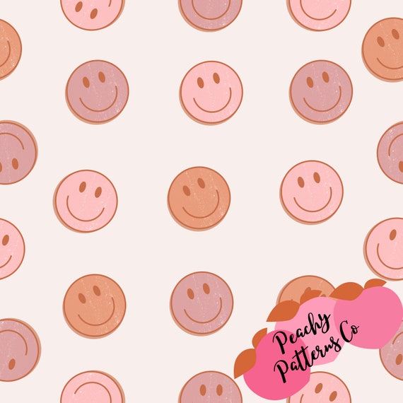 Smiley Face Fabric Seamless Design Fabric Seamless Design - Etsy