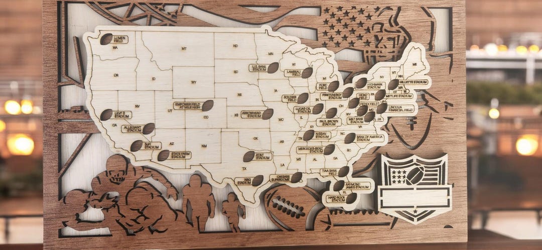 Football Stadium Adventure Map - Etsy