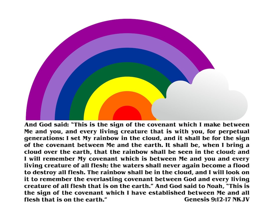Rainbow Covenant Svg, Png, Jpg, Eps, and Pdf - Etsy