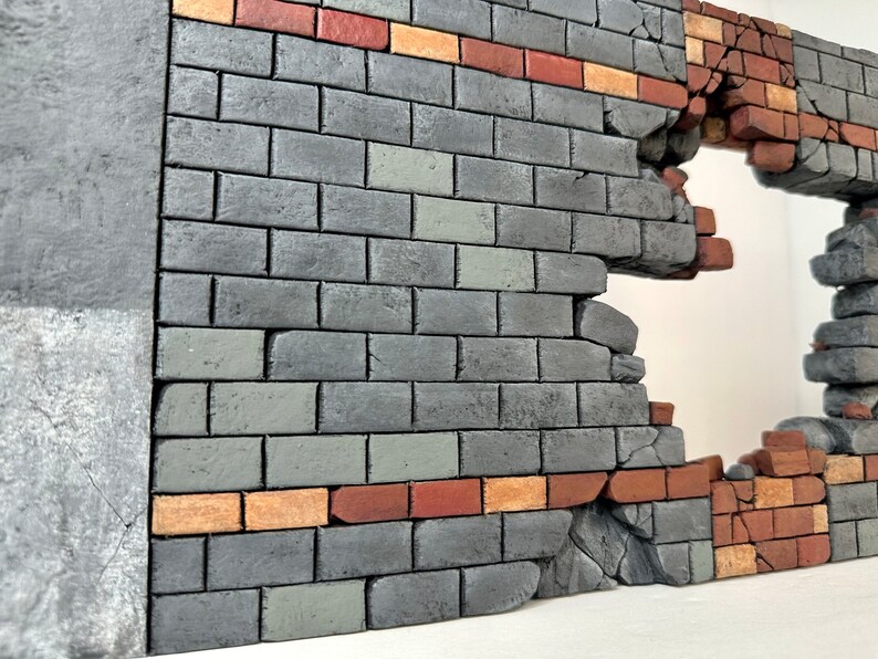 Busted Brick Wall Diorama 6 - Etsy