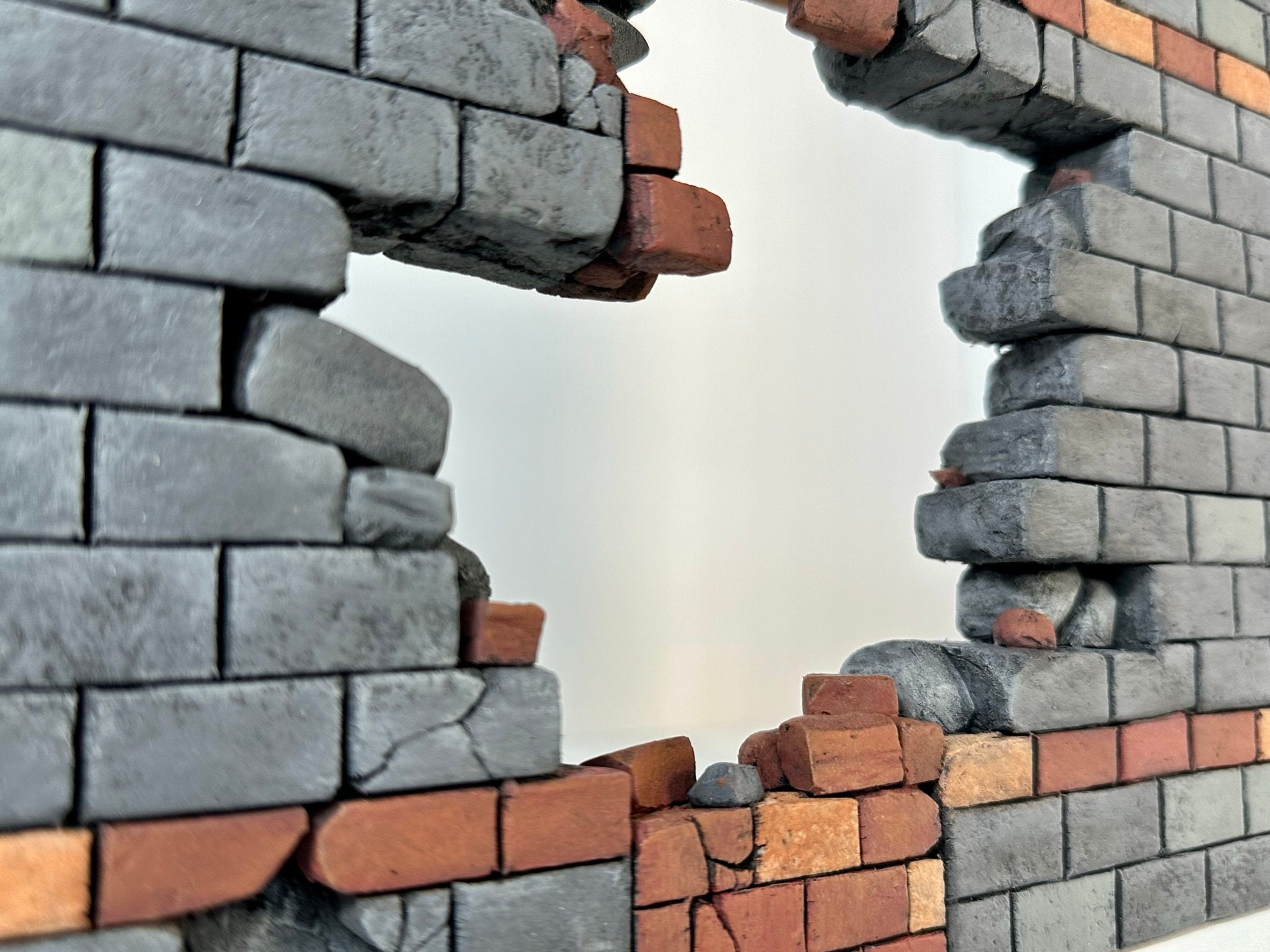 Busted Brick Wall Diorama 6 - Etsy