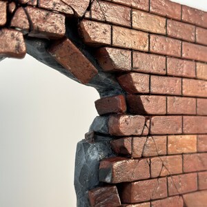 Busted Brick Wall Diorama Hand Painted - Etsy