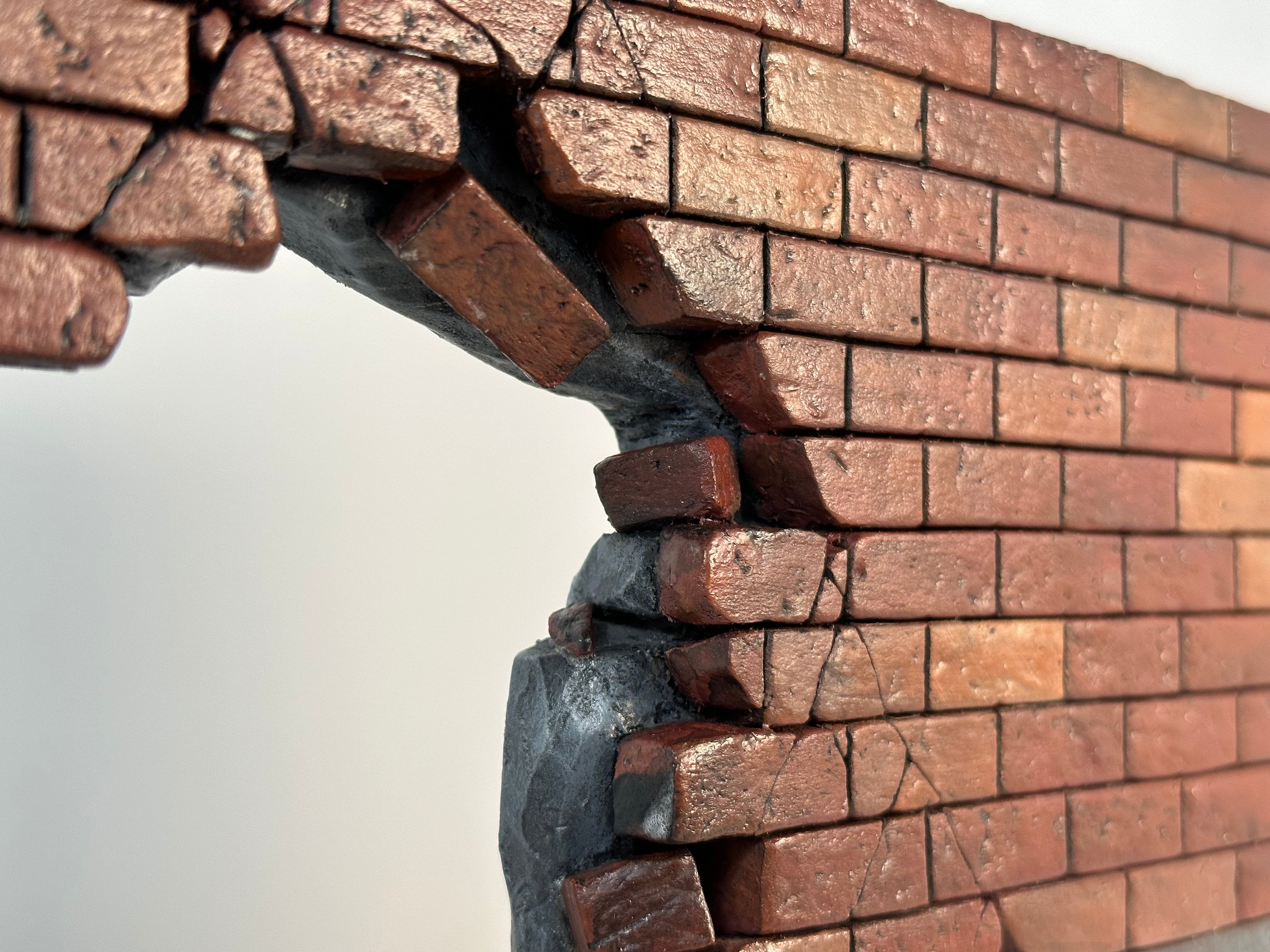 Busted Brick Wall Diorama Hand Painted - Etsy