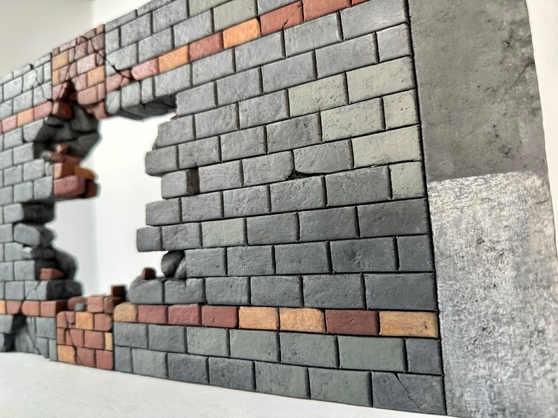 Busted Brick Wall Diorama 6 - Etsy