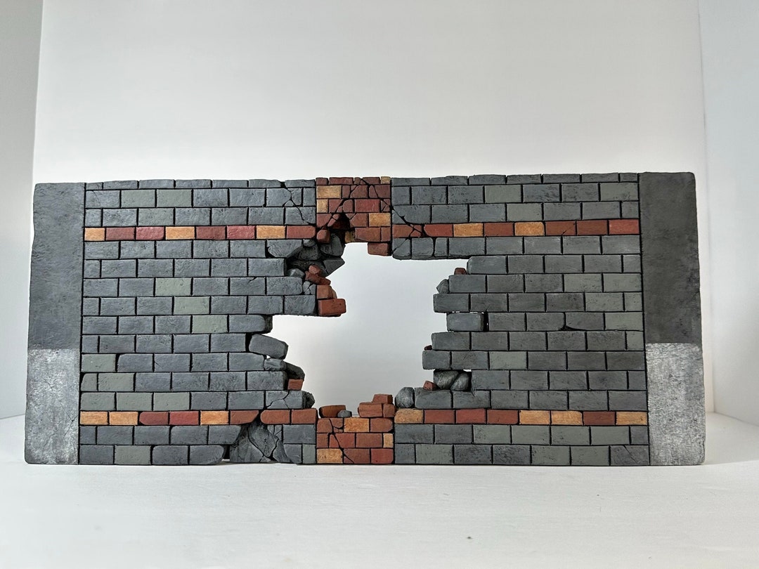 Busted Brick Wall Diorama 6 - Etsy