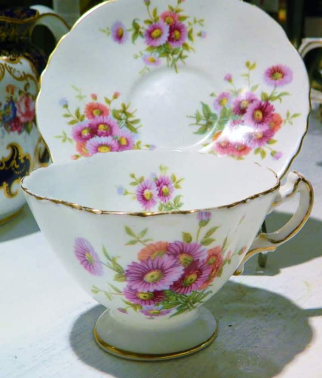 Vintage Hammersley, 1950's Four Leaf Clover Teacup and Saucer. Fine ...