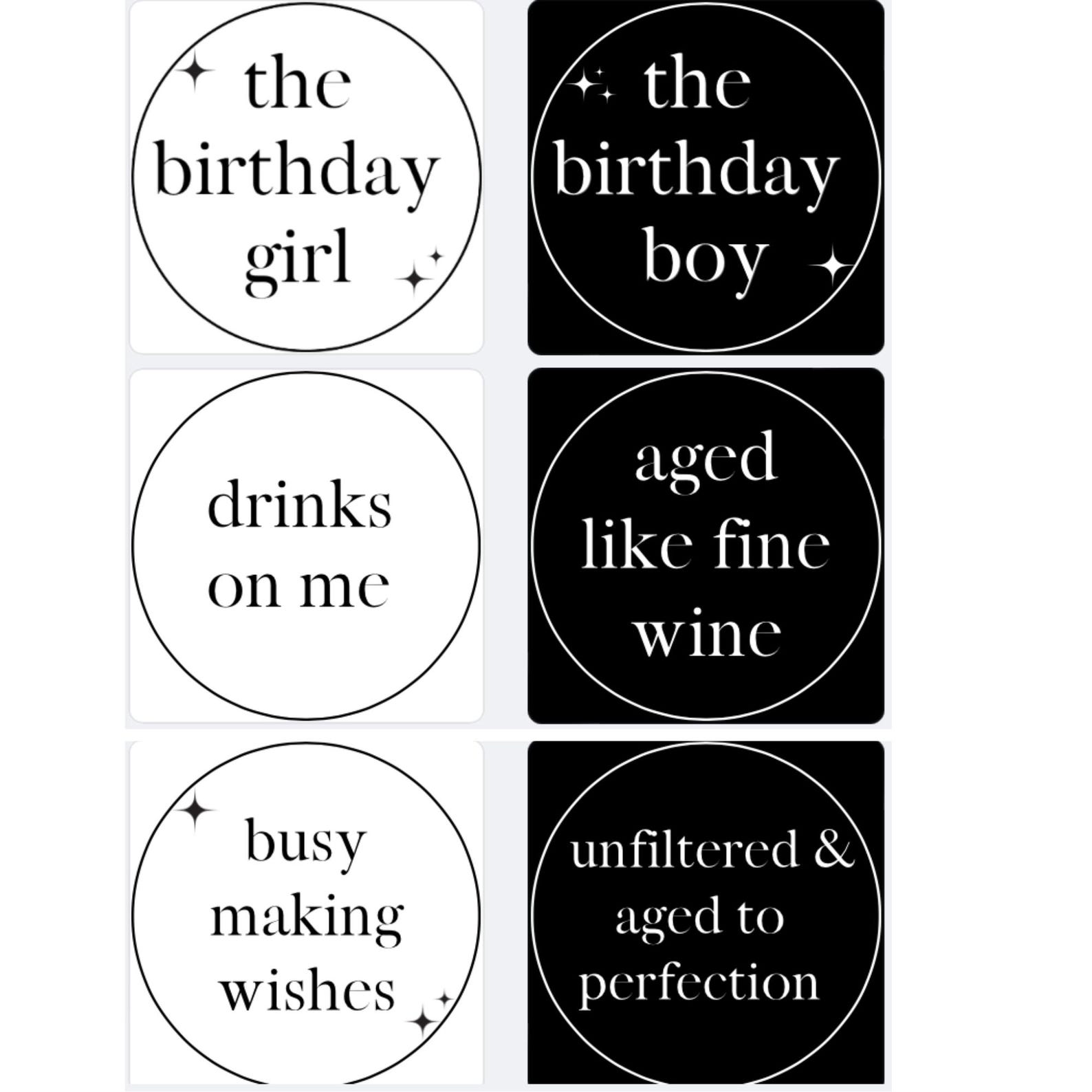 Modern Birthday Photo Booth Props - 7 Piece (double Sided) Handheld ...