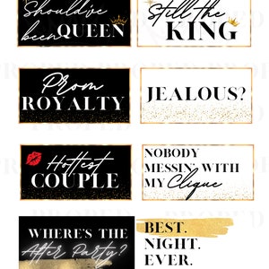 Prom Photo Booth Props 9 Piece both Sides - Etsy