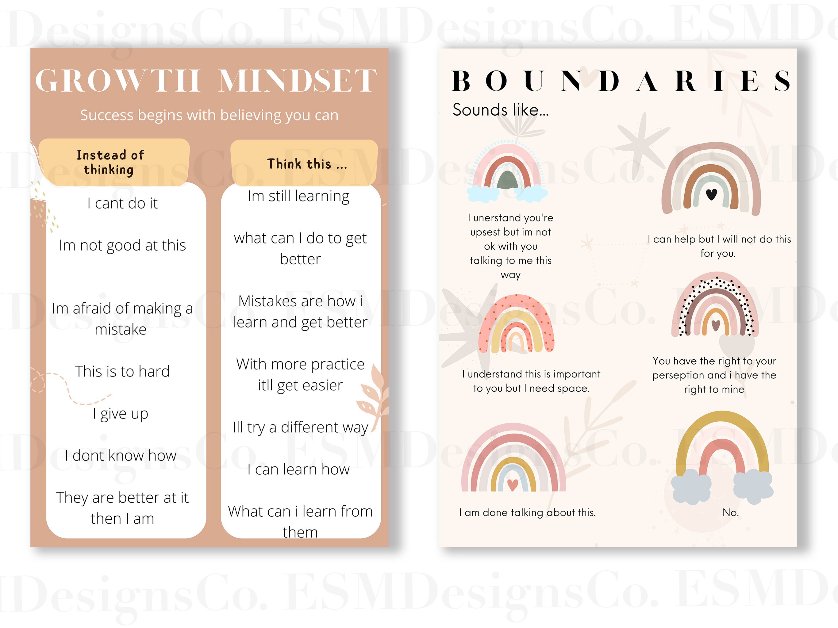 Modern School Counselor Office Deco Poster Set of 8 - LARGE - Etsy