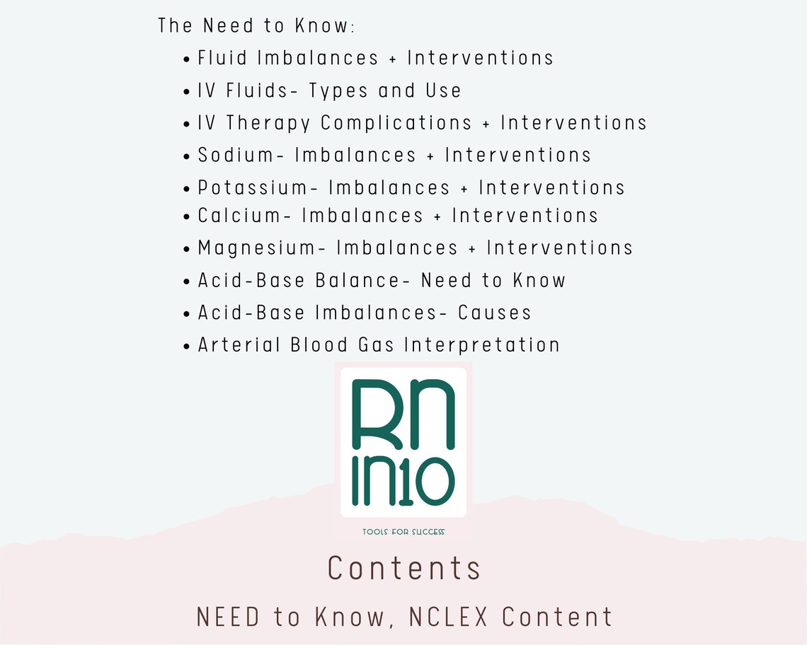 Fluids, Electrolytes, and Acid-base Ultimate Nursing Cheat Sheet Bundle ...