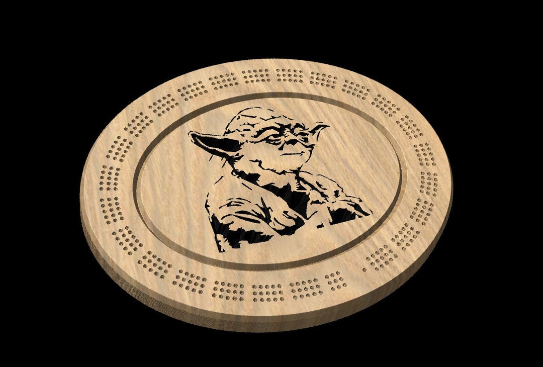 2D CNC Digital File Download - Yoda Cribbage Board - Etsy