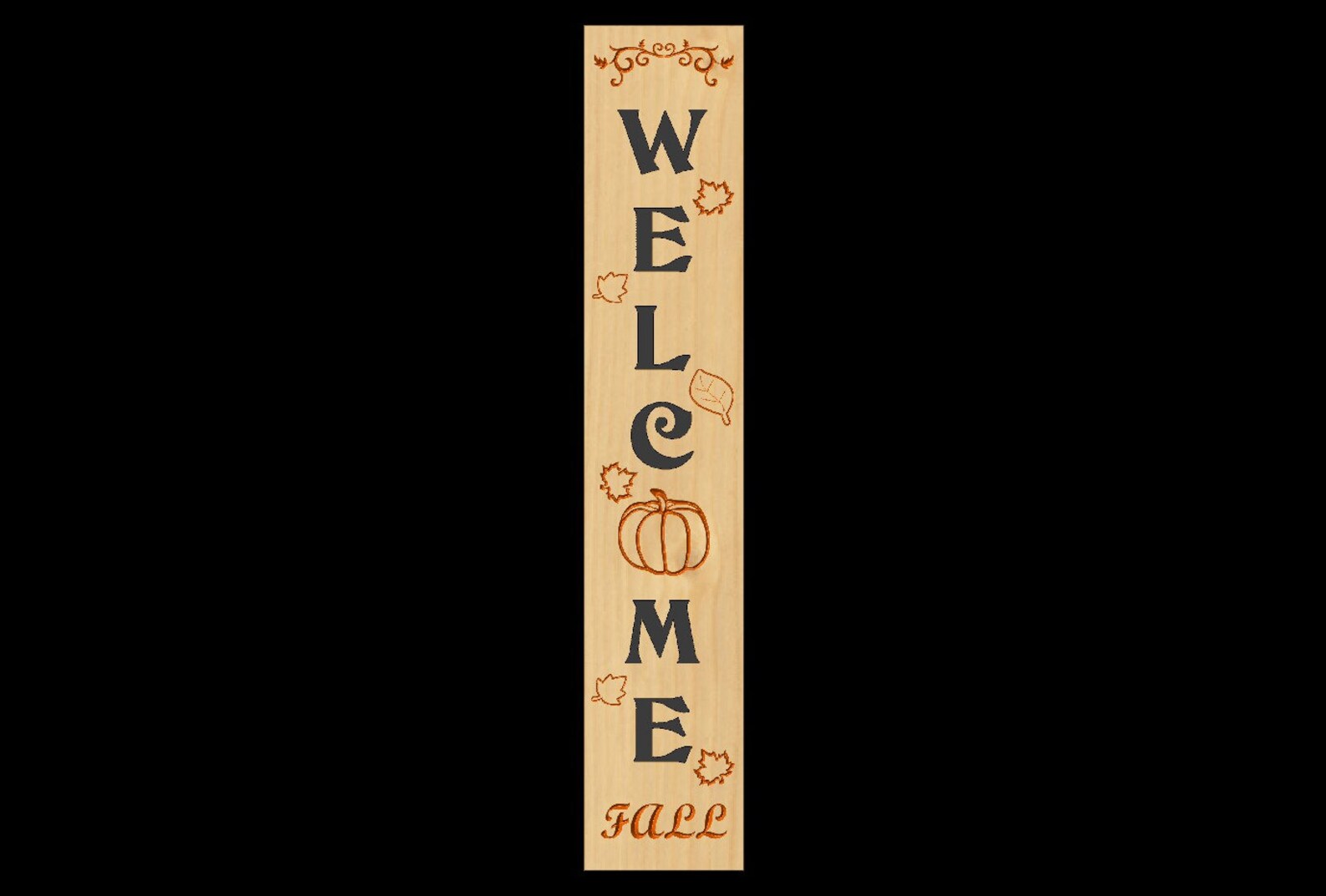 2D CNC Digital File Download - Welcome Fall Vertical Sign - Etsy