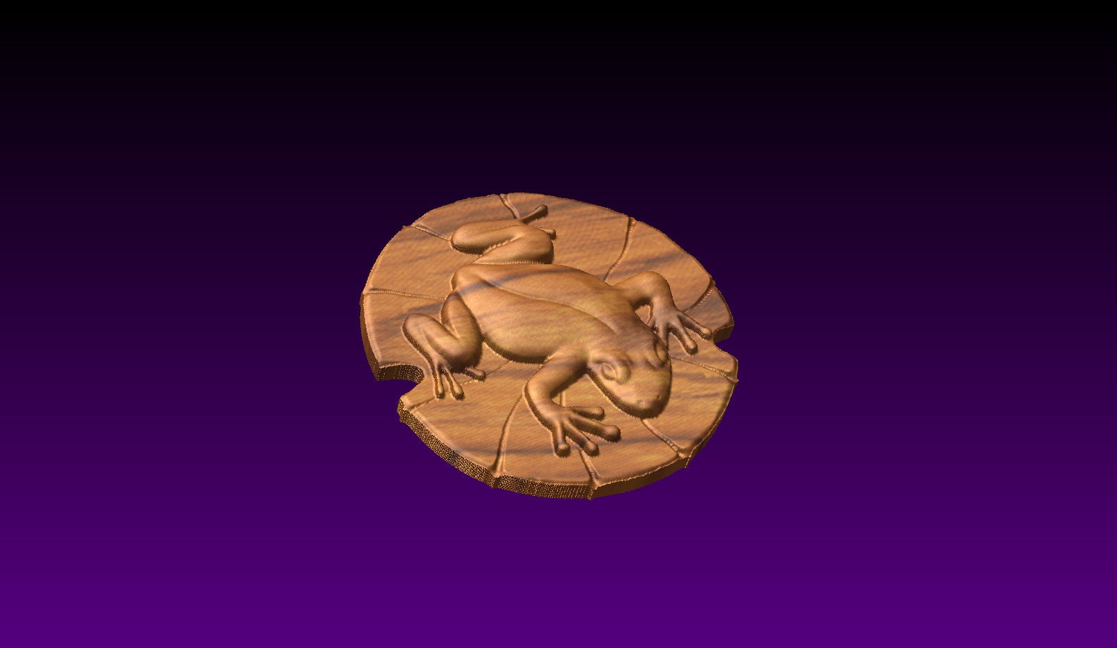 Frog on Lilypad 3D Digital .STL File for CNC - Aspire and Vectric ...