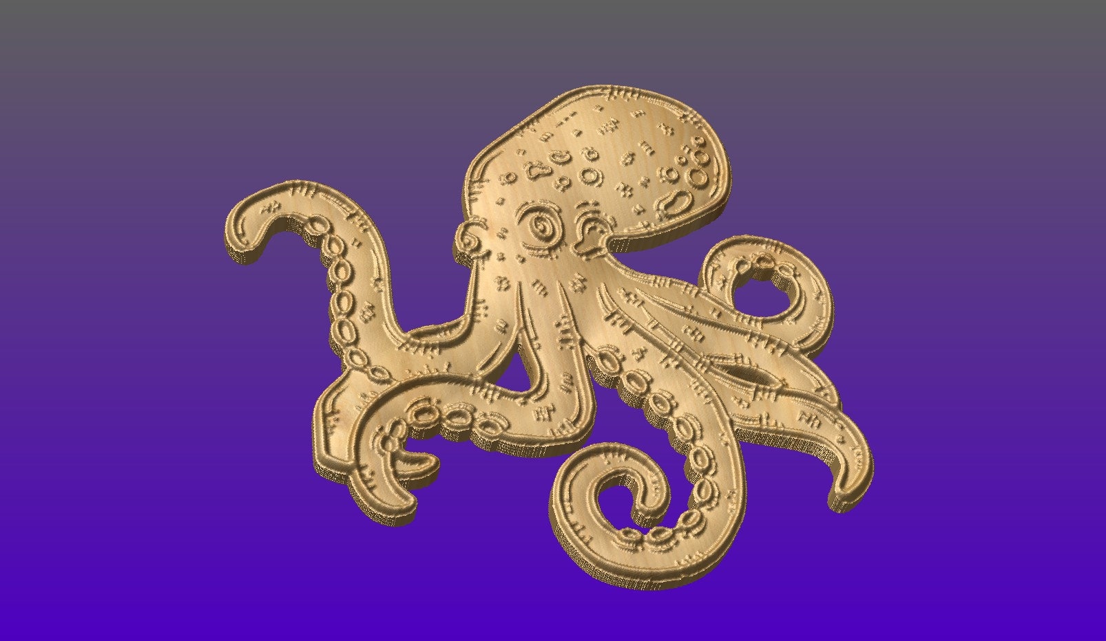 Octopus - 3D Digital File for CNC - Aspire / Vectric / STL Formats ...