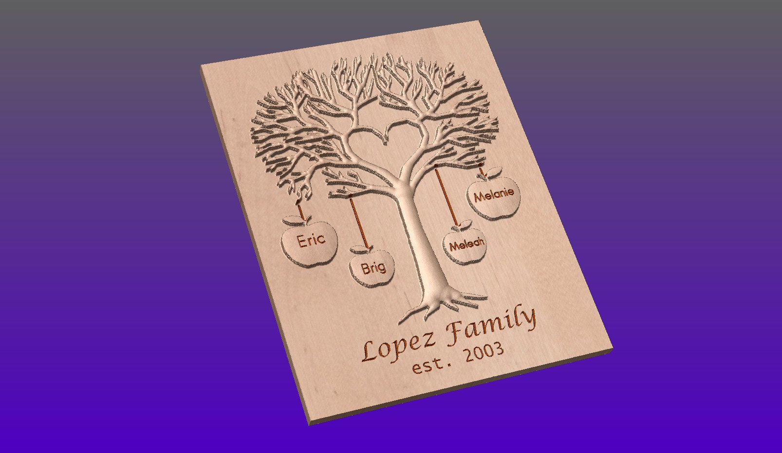 3D CNC Digital File Download - Family Tree - Etsy