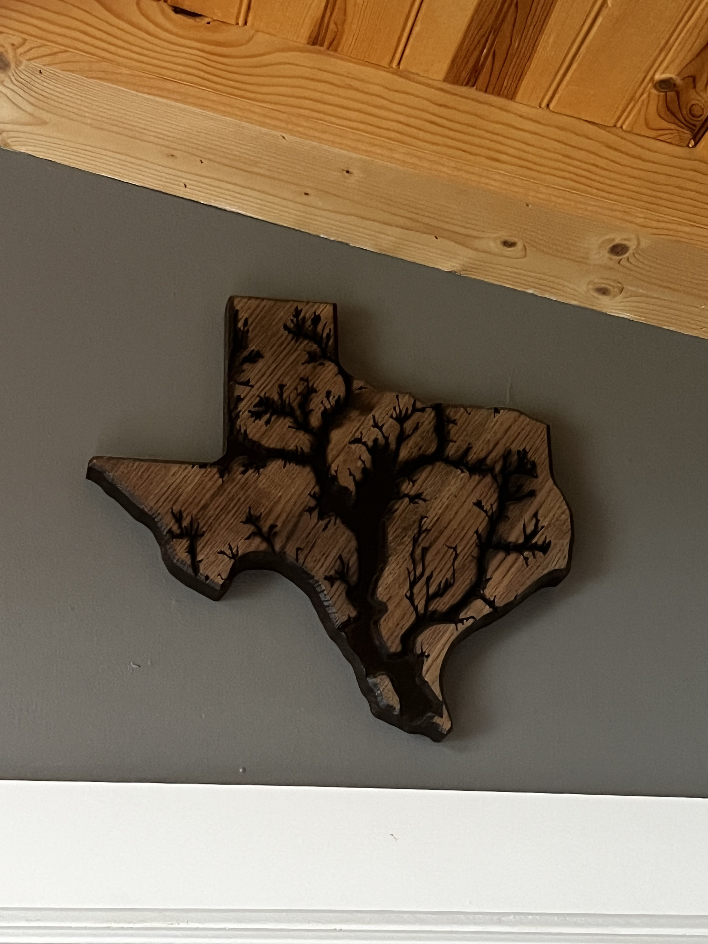 2D Digital CNC File - Texas Shaped Lichtenberg Fractal Design Wall Art ...