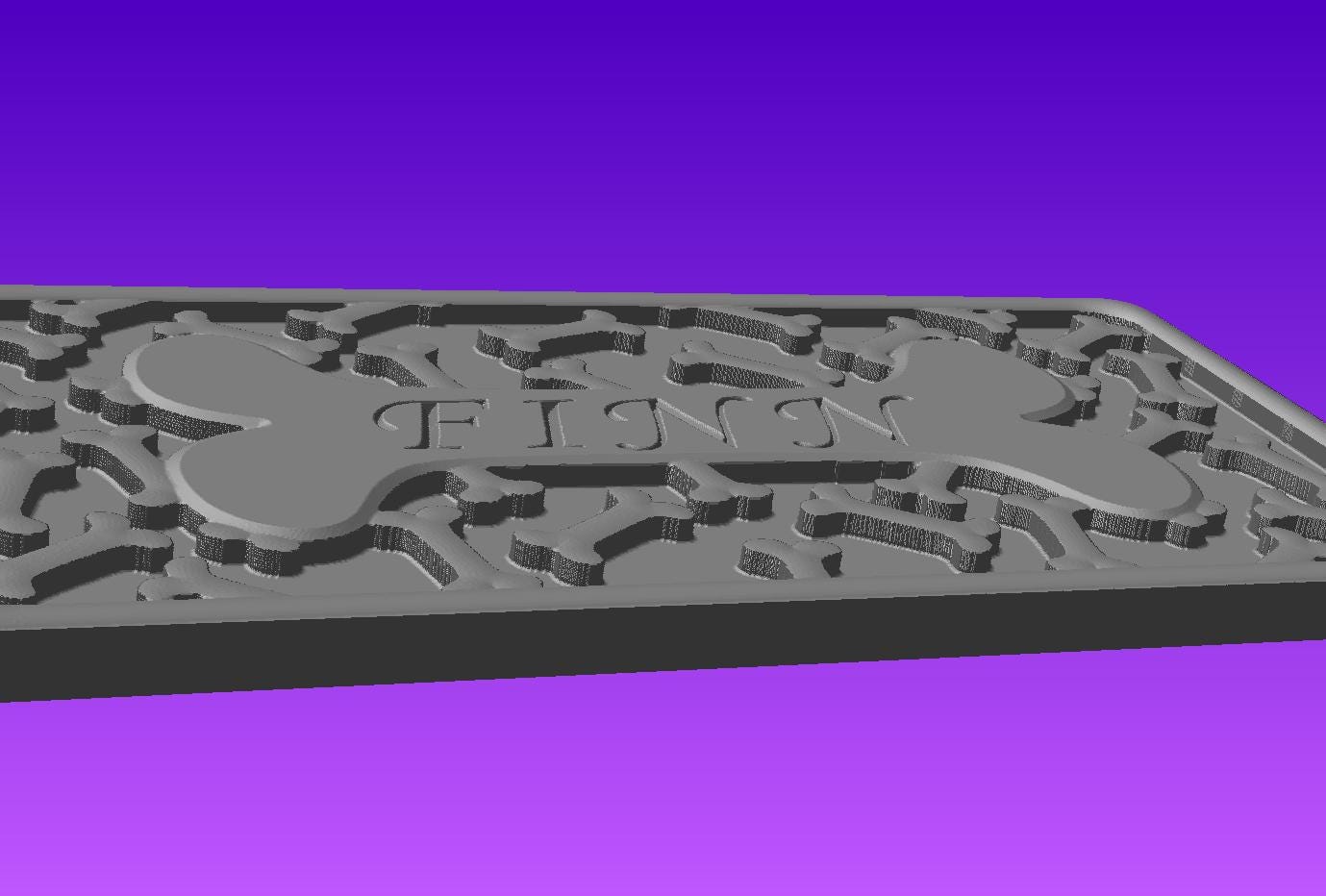 Dog Bone Sign Template - 3D Digital .STL File(s) for CNC - Etsy
