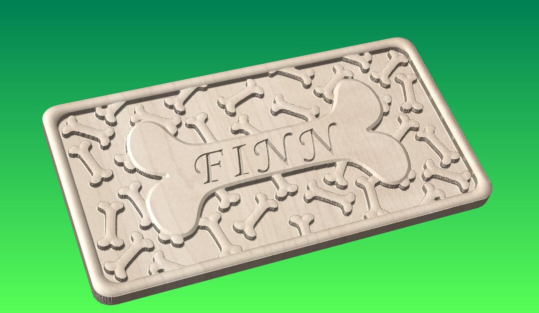 Dog Bone Sign Template - 3D Digital .STL File(s) for CNC - Etsy