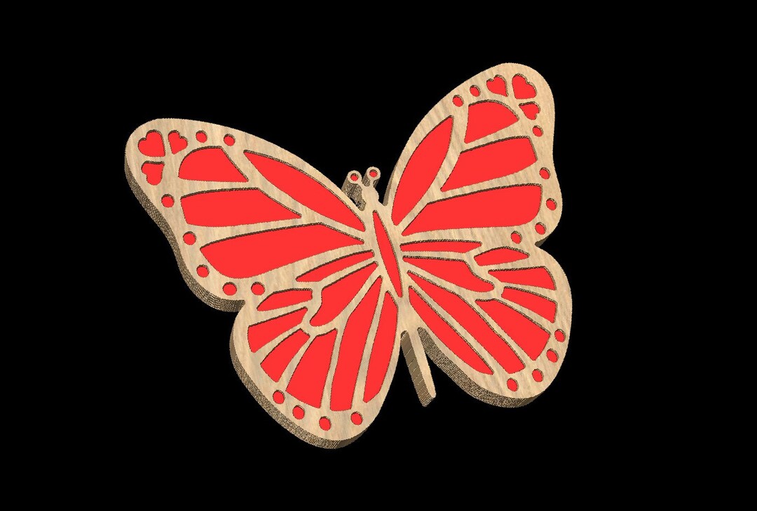 2D CNC Digital File Download - Butterfly - Etsy
