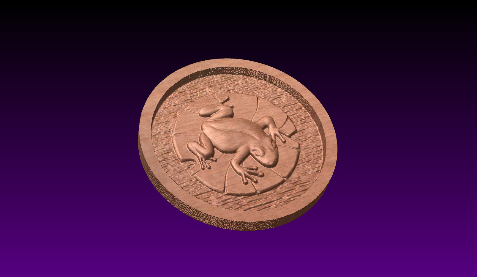 Frog on Lilypad 3D Digital .STL File for CNC - Aspire and Vectric ...