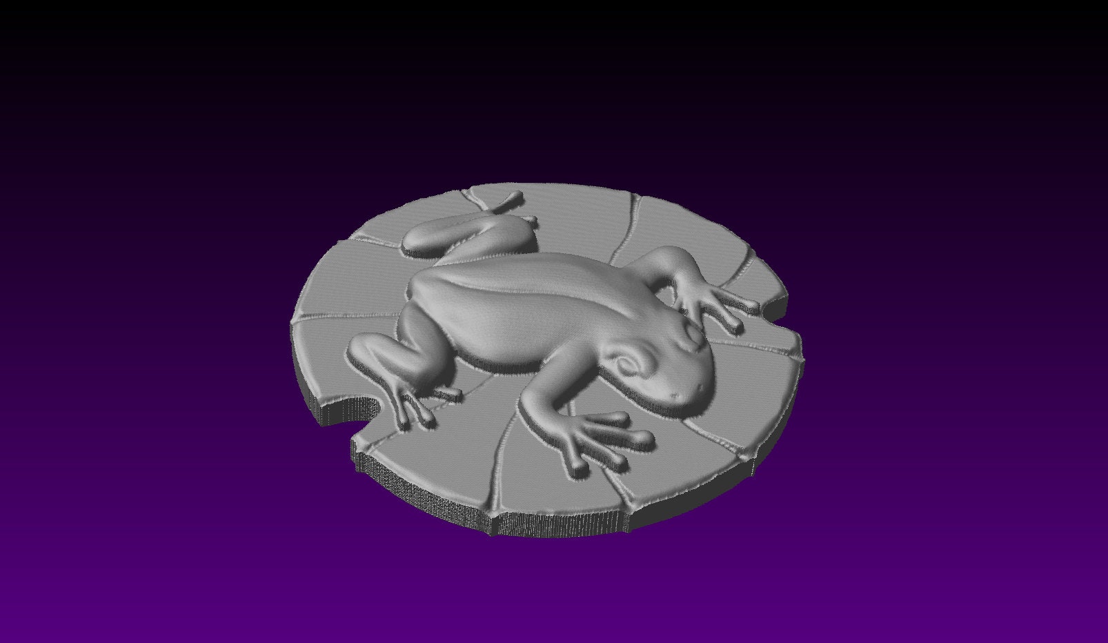 Frog on Lilypad 3D Digital .STL File for CNC - Aspire and Vectric ...