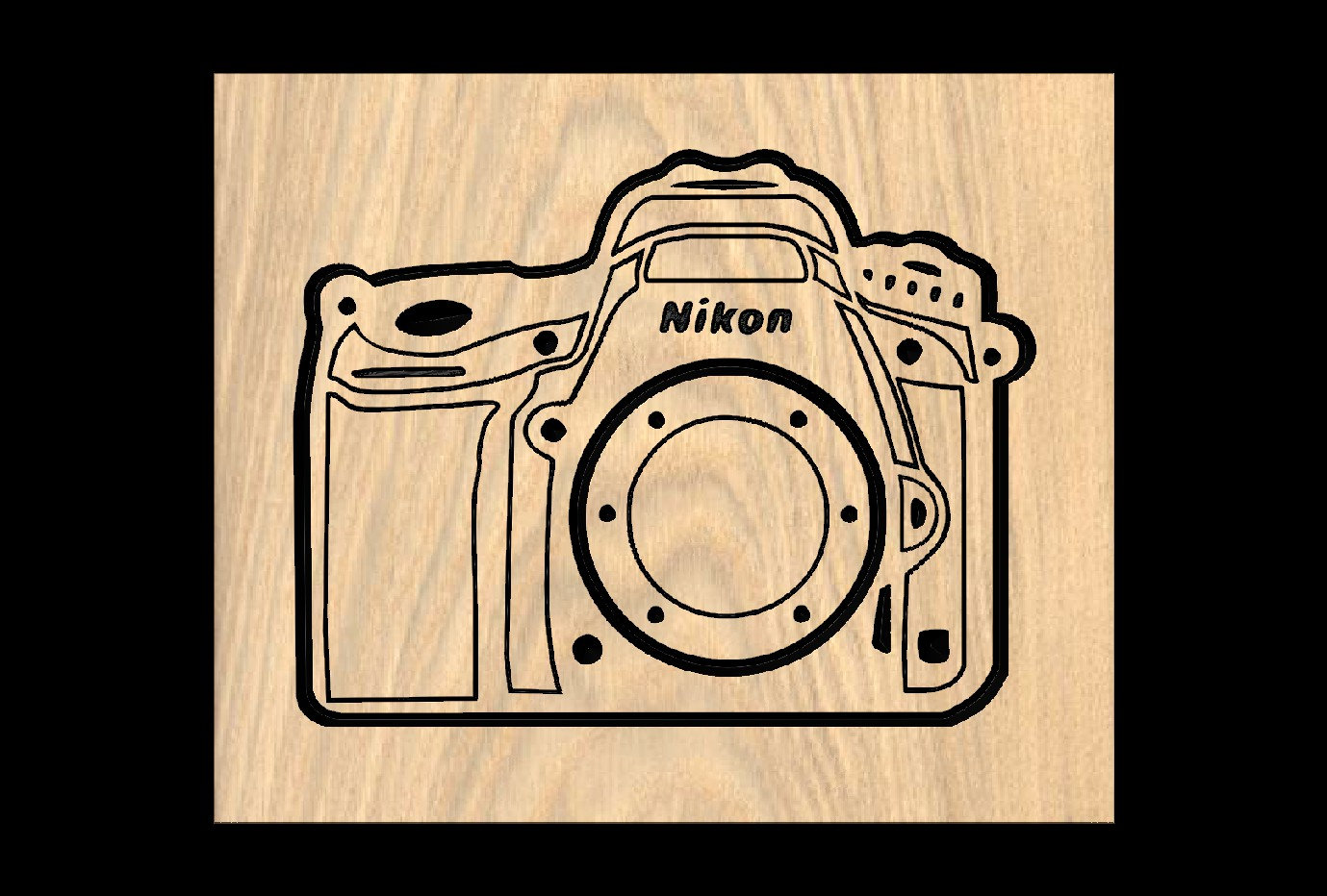2D CNC Digital File Download - Nikon Camera - Aspire | Vectric - Etsy