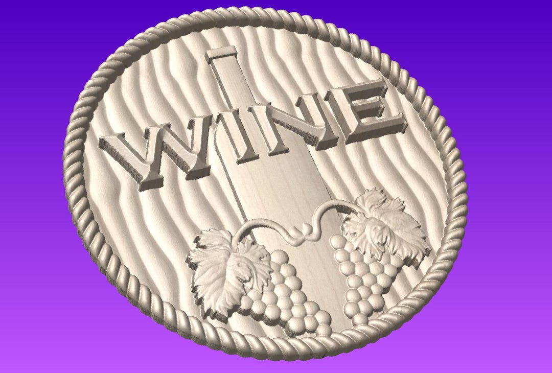 Wine - Round Rope 3D Digital .STL File(s) for CNC - Etsy