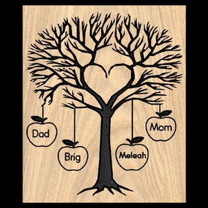 2D CNC Digital File Download - Family Tree - Etsy