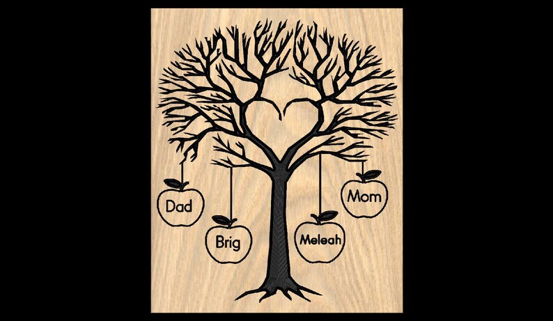 2D CNC Digital File Download - Family Tree - Etsy