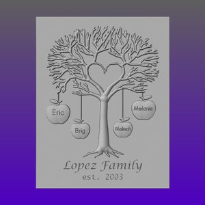 3D CNC Digital File Download - Family Tree - Etsy
