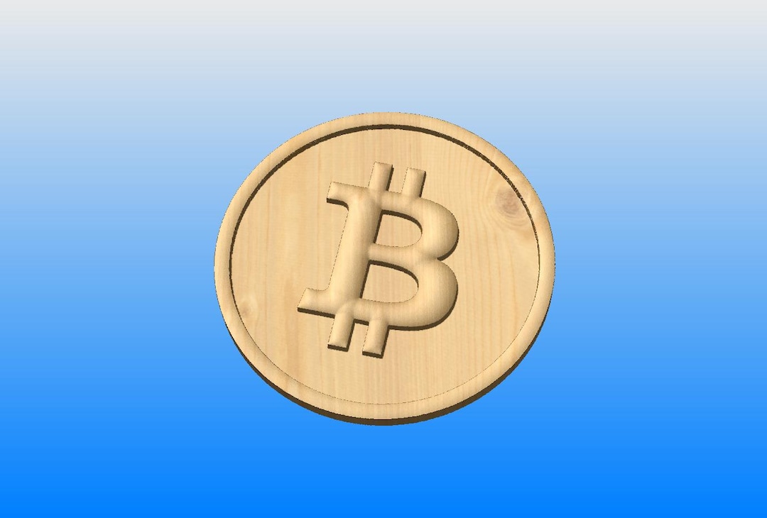 Bitcoin Logo 3D Digital .STL File for CNC Aspire and Vectric Formats ...