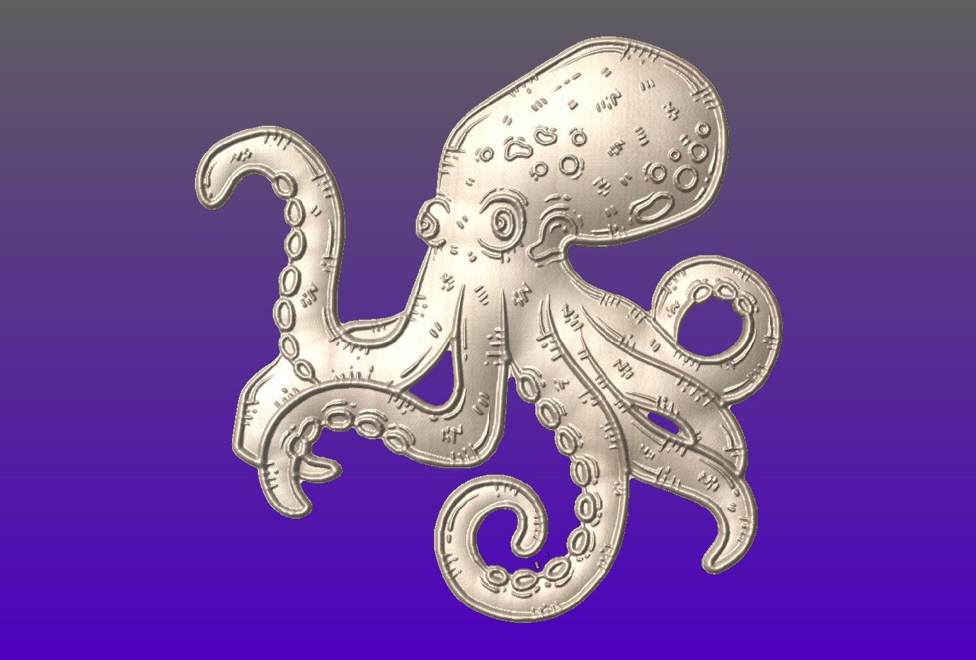 Octopus - 3D Digital File for CNC - Aspire / Vectric / STL Formats ...