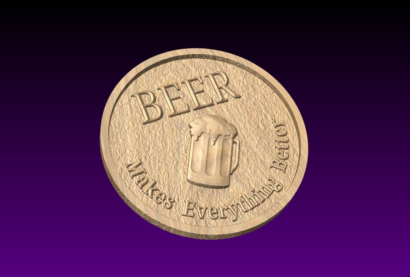Beer Makes Everything Better 3D Digital .STL File for CNC - Aspire and ...