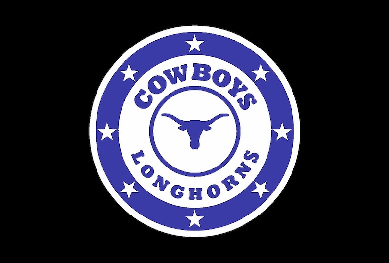 2D CNC Digital File Download - Cowboys Longhorns Sign - Aspire ...
