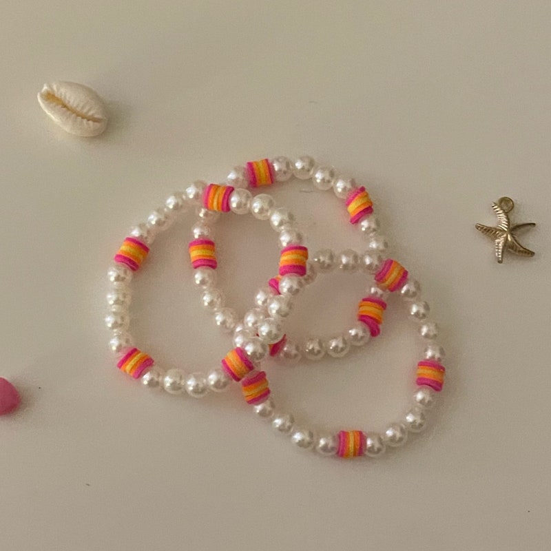 Preppy Clay Bead Jewelry - Etsy