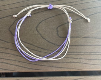 Mermaid Purple Blue Wax String Pura Vida Style Bracelet - Etsy