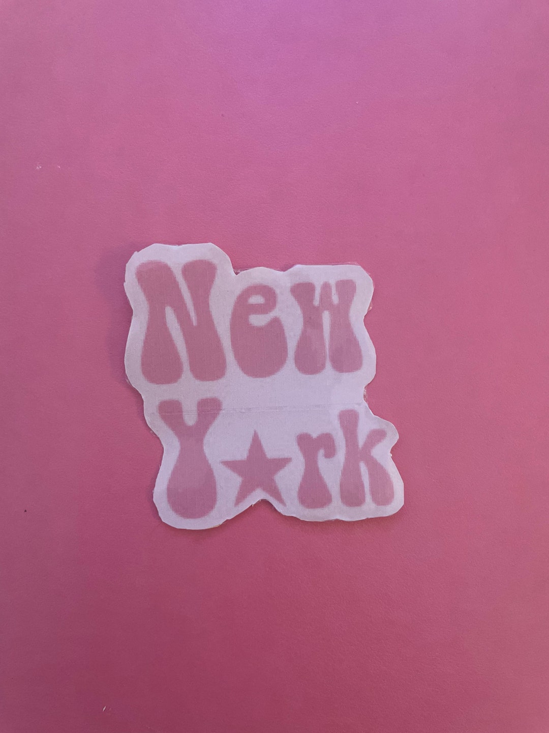New York Computer Sicker - Preppy Sticker - Location Sticker - Pink ...