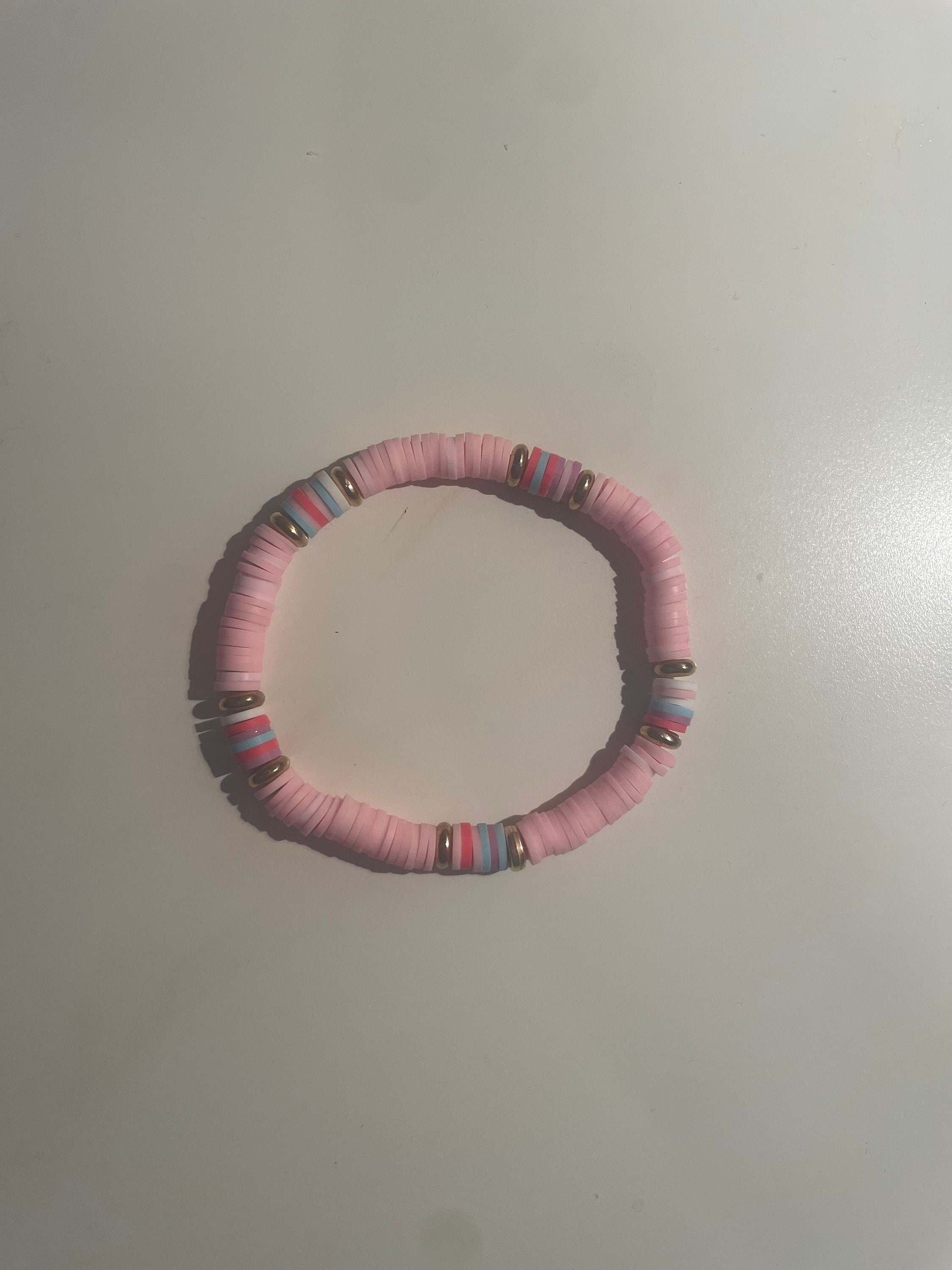 Multi Color Bracelet / Solid Color Clay Bead Bracelet / Spring Bracelet ...