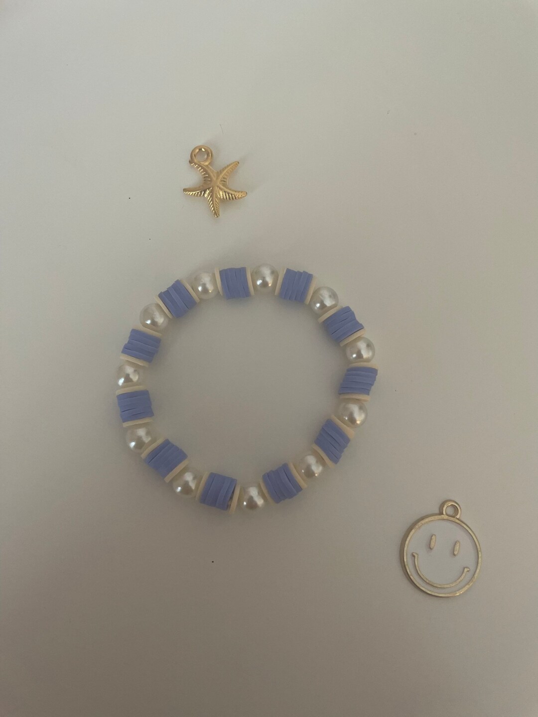 Berry Blue Preppy Blue Clay Bead Bracelet - Etsy