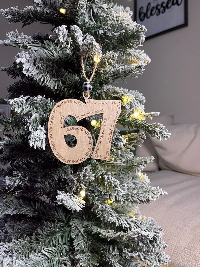 Gen-z Slang Wood Ornament – 67 Holiday Decor - Etsy UK