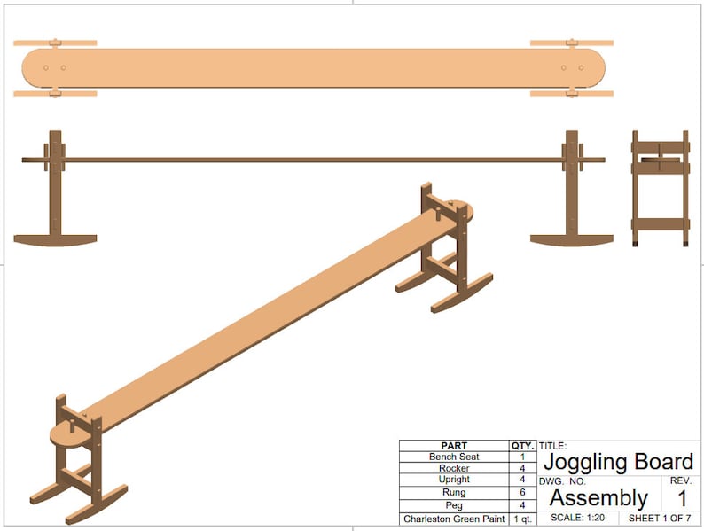 Joggling Board Woodworking Plans - Etsy