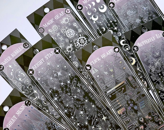 25 Polco Deco Stickers Sheet Cute Toploader Mystery Stickers Pack Shiny ...