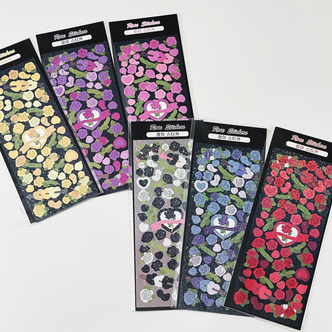 Kpop Polco Deco Stickers "roses" - 1 PC | Kawaii Cute Kpop Toploader ...